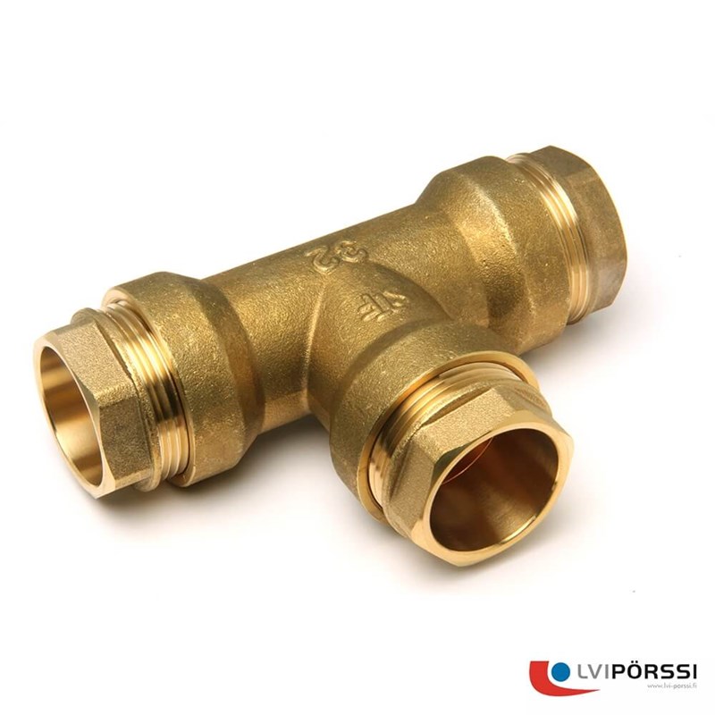 Muovi-Muovi T-Liitin | Messinkiset Muoviputken Liittimet - kuparipuristerenkaalla ...